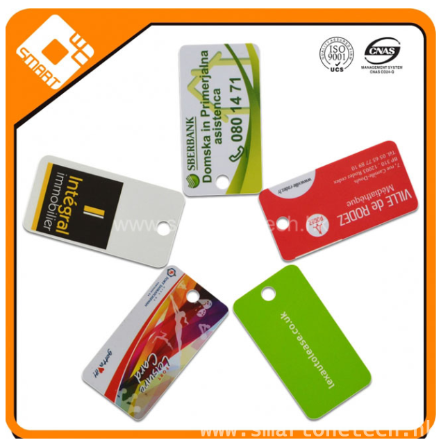 RFID M1 thin plastic key tags Cards-Card Supplier Smart One