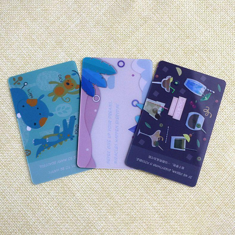customized Colorful Designed Semi Opaque PVC Transparent Card-Card ...
