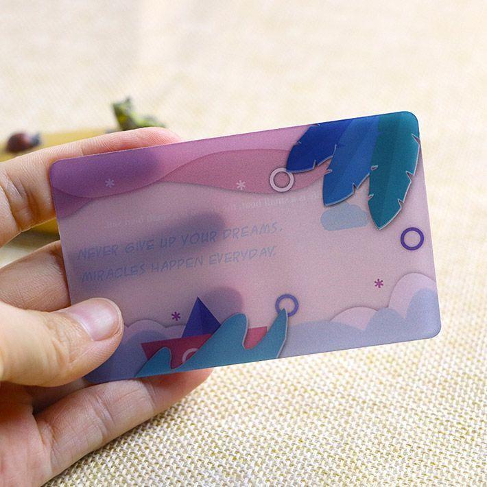 customized Colorful Designed Semi Opaque PVC Transparent Card-Card ...