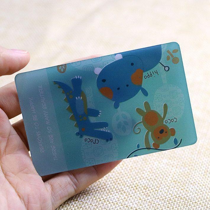 customized Colorful Designed Semi Opaque PVC Transparent Card-Card ...