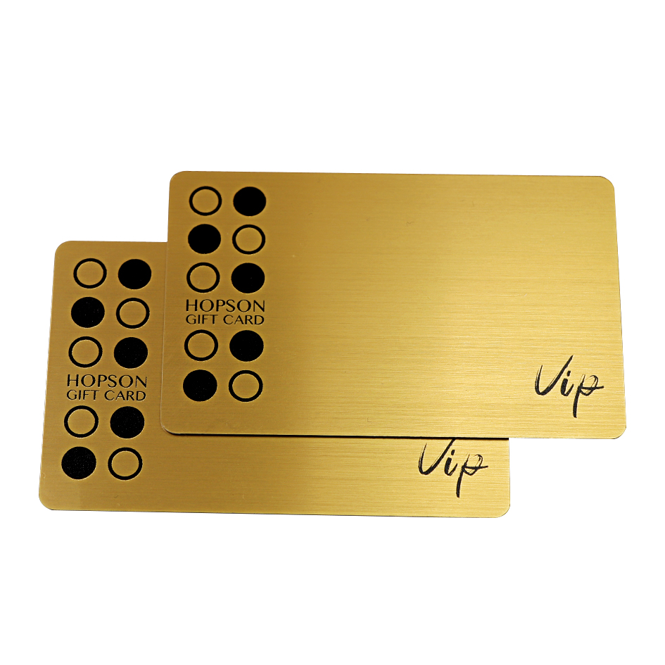Custom Printing Plastic PVC Gold Brushed Gift Card-Card Supplier Smart One