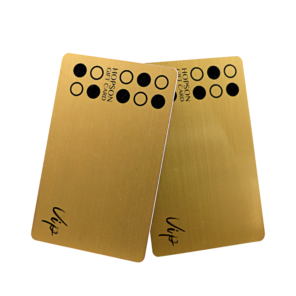 Custom Printing Plastic PVC Gold Brushed Gift Card-Card Supplier Smart One