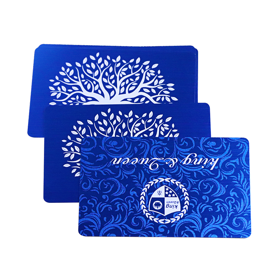 Factory Price PVC Deep Blue Brushed Membership Card-Card Supplier Smart One