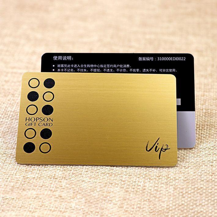 Custom Printing Plastic PVC Gold Brushed Gift Card-Card Supplier Smart One