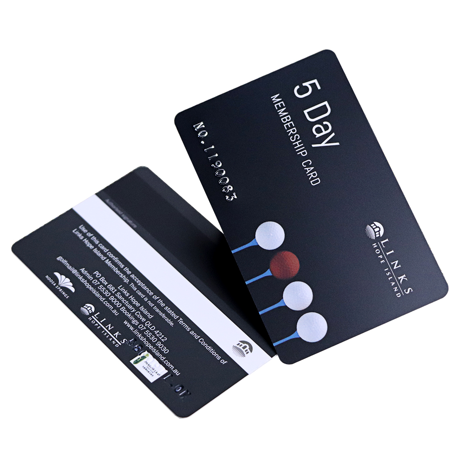 Contactless Hotel Membership Debit Card With Silver Embossed Number ...
