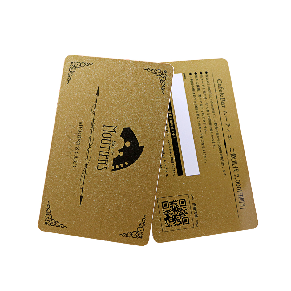 Gold Metallic Membership Card For Cafe Bar-Card Supplier Smart One