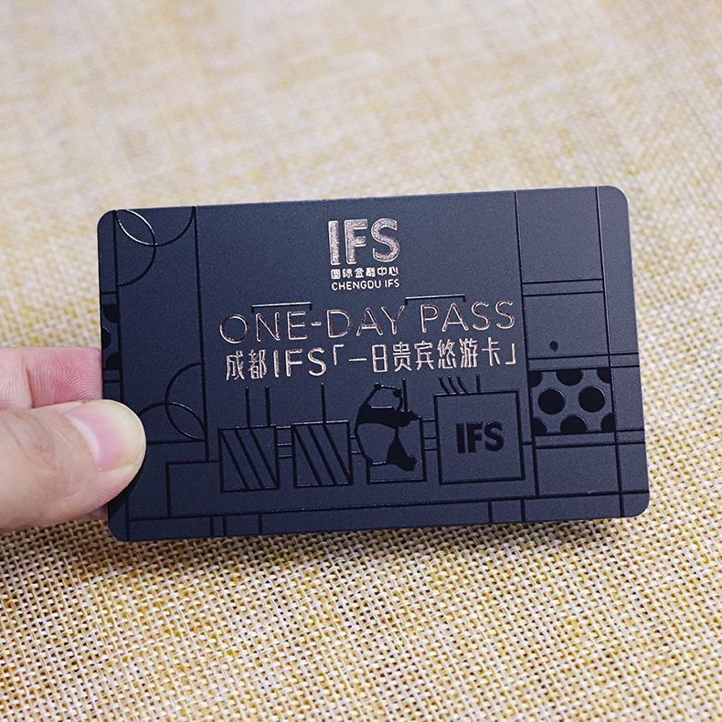 Foil Stamped Black PVC Spot Gloss One-Day Membership Card-Card Supplier ...