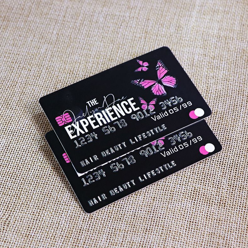 Plastic Loyalty Cards Printing With Silver Embossed Number-Card ...