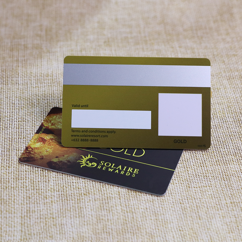Gold Foil Plastic Card With Silver Magnetic Stripe-Card Supplier Smart One
